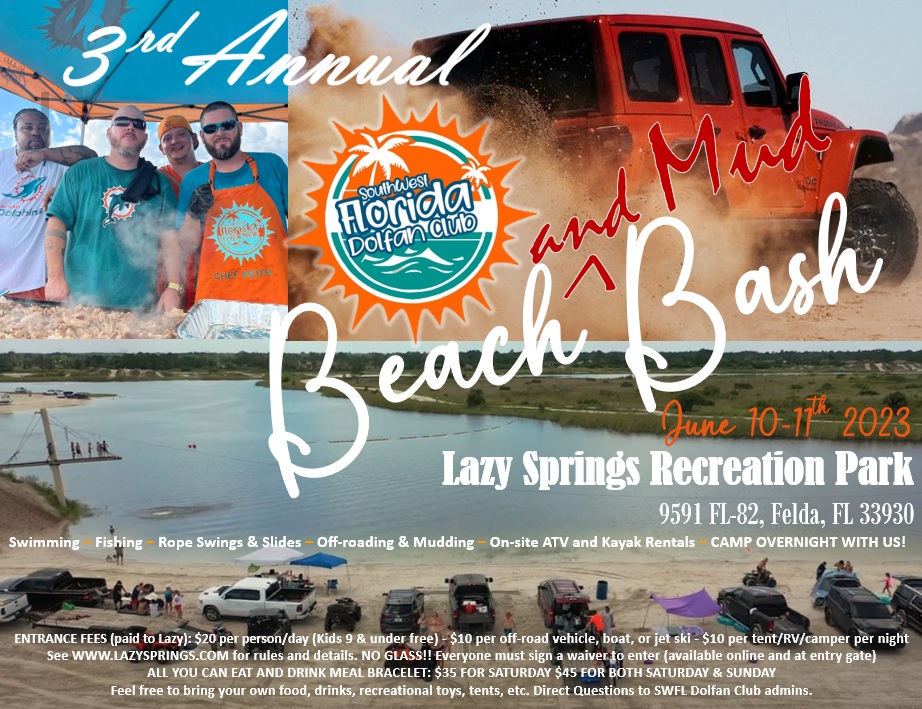Tailgreeter - 2023 SWFL Dolfan Club Beach & Mud Bash