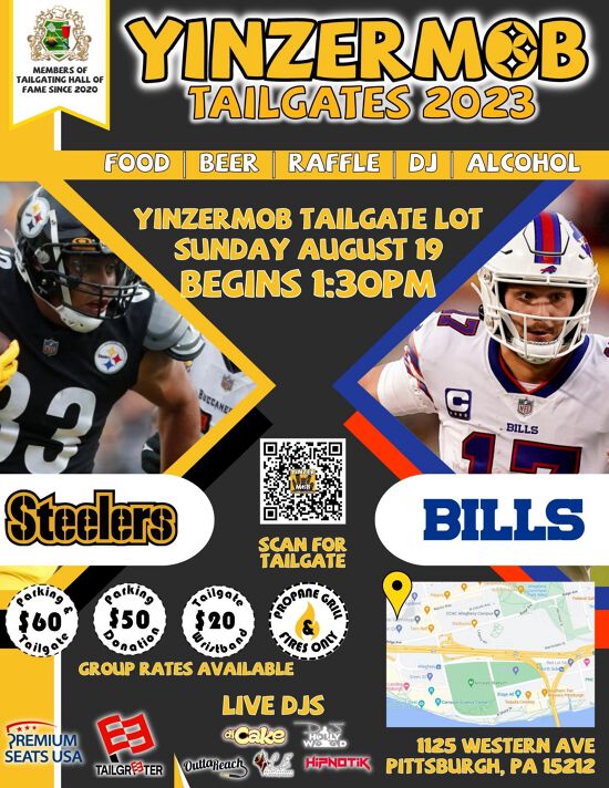 Tailgreeter - YINZERMOB TAILGATE: STEELERS VS BILLS