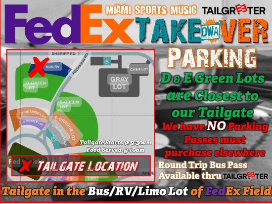 Tailgreeter - FedEx Takeover: Miami Sports Music Tailgate Tour (Miami ...