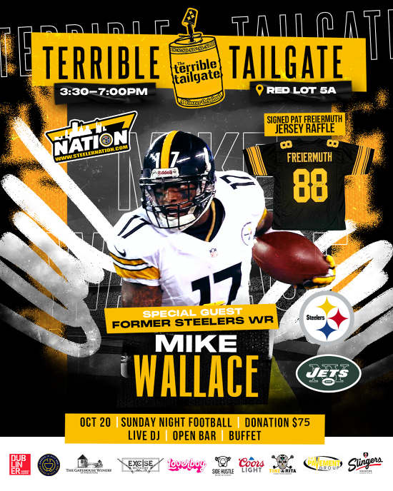 Tailgreeter - Terrible Tailgate - Steelers vs Jets with MIKE WALLACE (SNF)