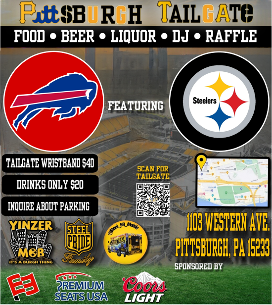 Tailgreeter - PITTSBURGH TAILGATE: Pittsburgh Steelers v Buffalo Bills