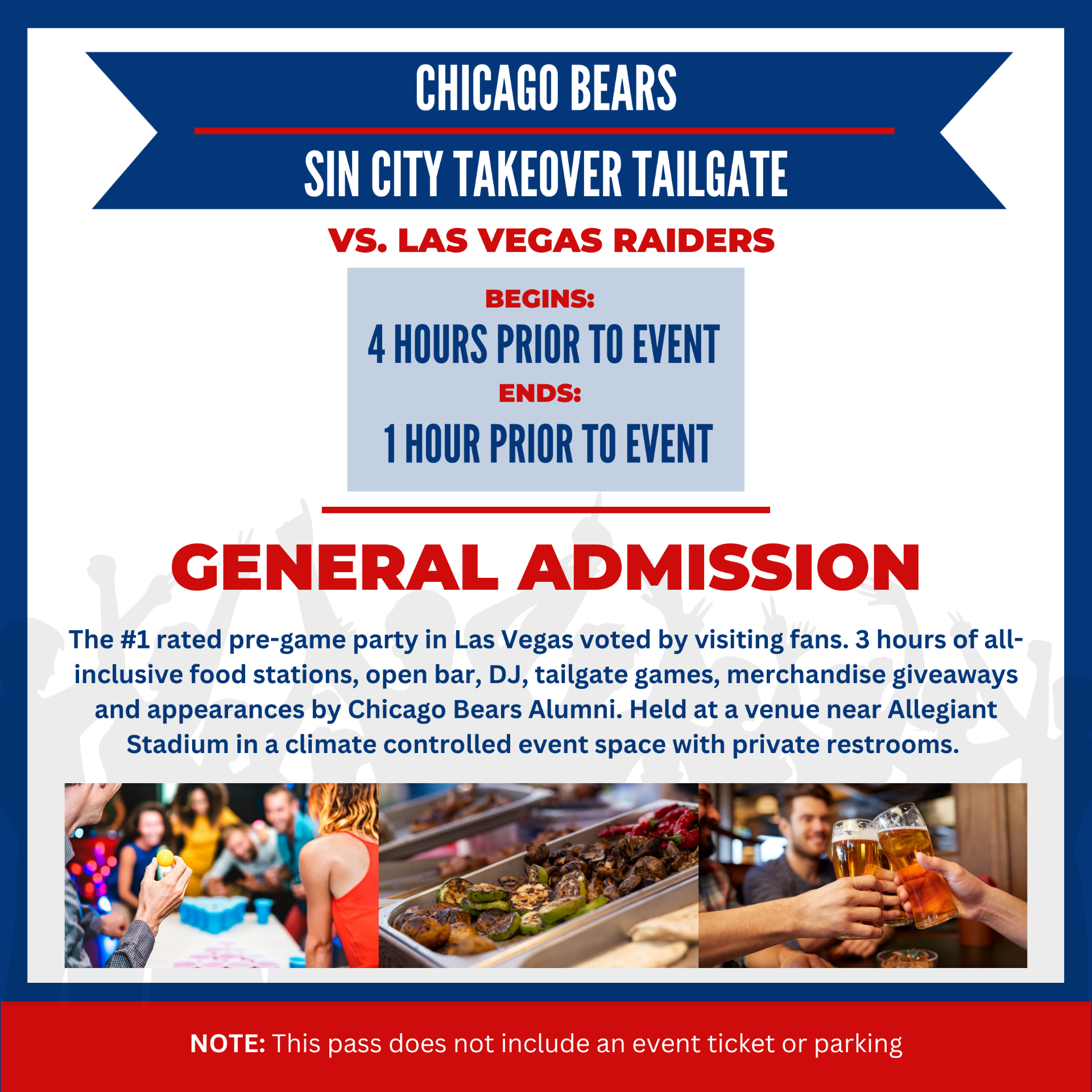 Tailgreeter - Chicago Bears Sin City Takeover Tailgate vs. Las Vegas ...