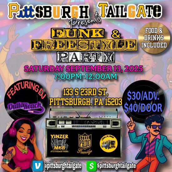 Tailgreeter - Pittsburgh Tailgate: Funk & Freestyle Party